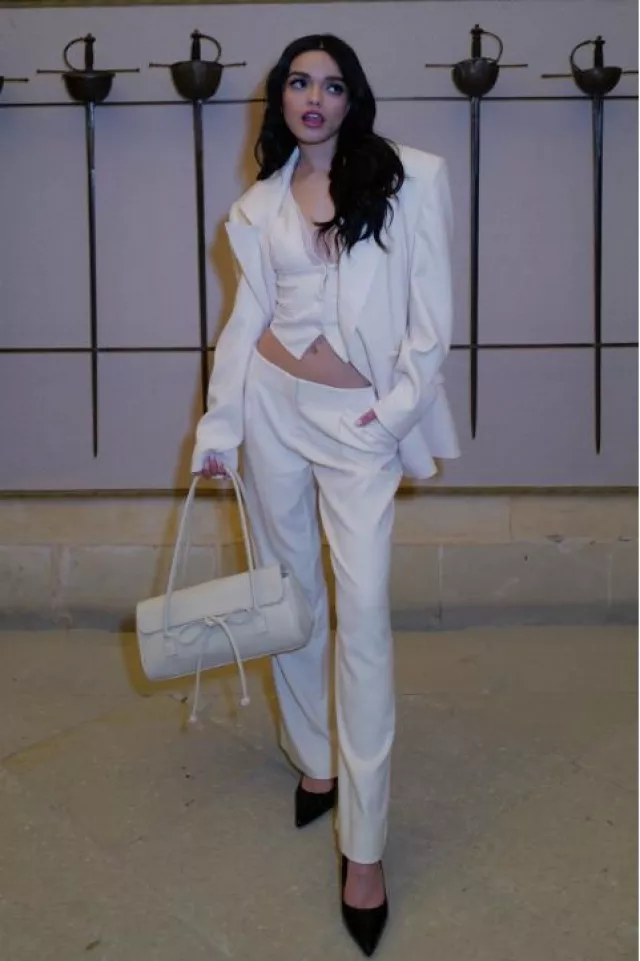 Ceren Ocak Lace Detailed Vest in White worn by Rachel Zegler at Snow ...