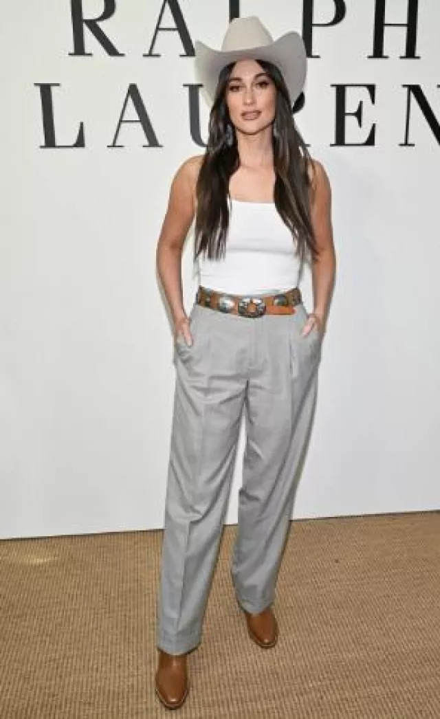 Ralph Lauren Leather Cast Concho Belt worn by Kacey Musgraves at Ralph ...