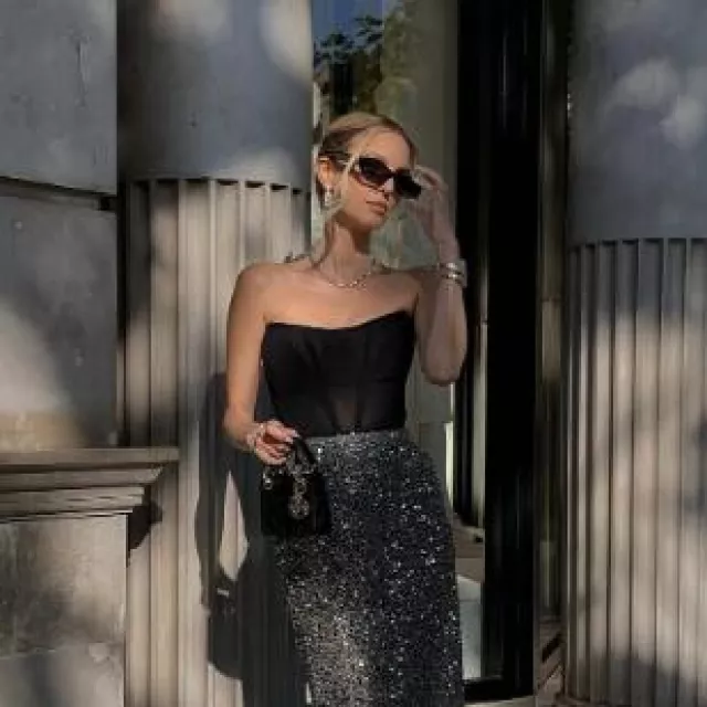 Messika Diamond Necklace worn by Leonie Hanne on her Instagram post on ...