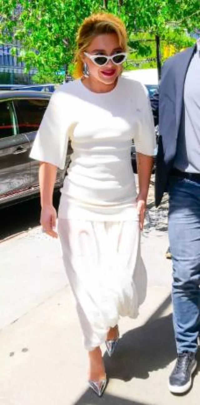 Jimmy Choo Addy Sunglasses worn by Florence Pugh in New York City on ...