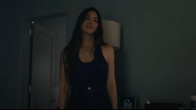 Alaia Denim Bodysuit worn by Sam (Olivia Munn) as seen in Your Friends ...