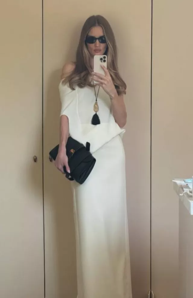 The Row Isla Bag in Leather worn by Rosie Huntington-Whiteley on her ...