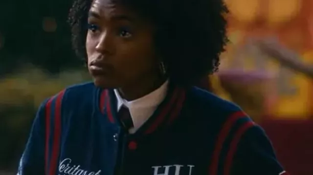 Forever 2025 Keisha Clark Blue Varsity Jacket worn by Keisha Clark ...