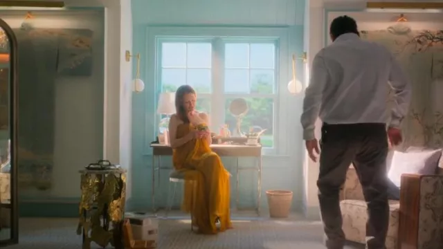 Alexander McQueen Draped Sweetheart-Neck Silk Maxi Dress worn by ...