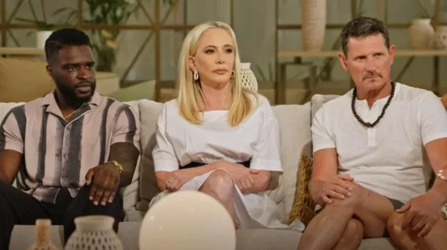 Staud Amy Mini Dress worn by Shannon Beador as seen in Love Hotel ...