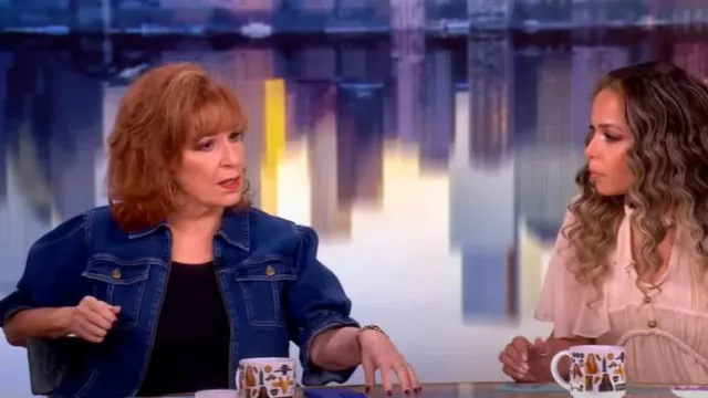 Cinq a Sept Holly Denim Jacket worn by Joy Behar as seen in The View on ...