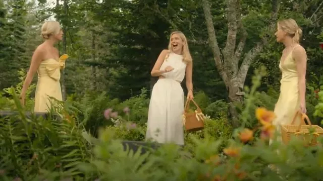 Bardot Capri Diamanté Strap Satin Slip Dress worn by Carrie Sinclair (Mamie Gummer) as seen in ...