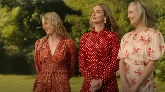 Doen Printed Long Dress worn by Carrie Sinclair (Mamie Gummer) as seen ...