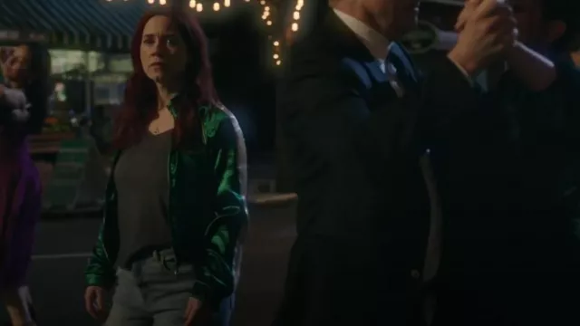Bdg Luxe Satin Track Jacket worn by D'arcy Bloom (Alice Wetterlund) as ...