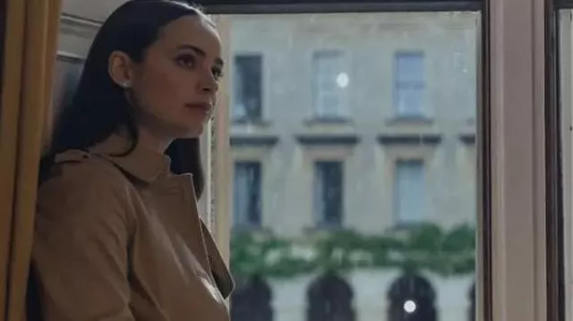 My Oxford Year 2025 Beige Sofia Carson Trench Coat of Anna De La Vega ...