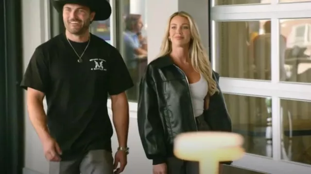 Automet Oversized Leather Jackets Zip Up worn by Calah Jackson as seen ...