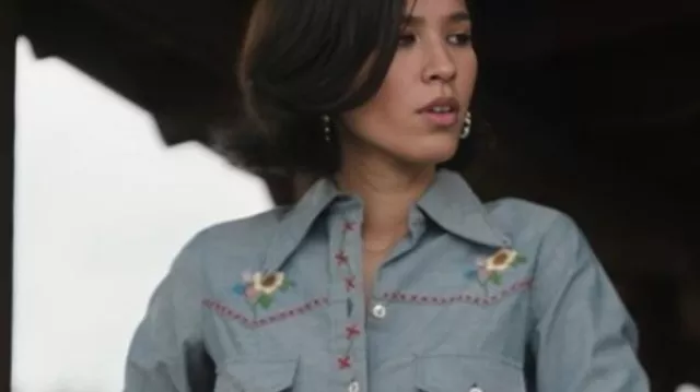 Monica Dutton Yellowstone Floral Shirt worn by Monica Dutton (Kelsey ...