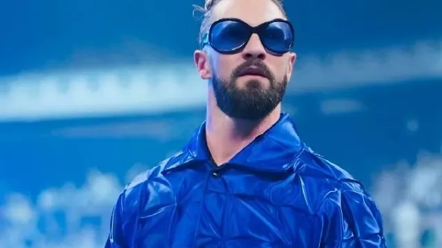 Seth Rollins 2025 Friday Night Blue Suit in WWE SmackDown | Spotern