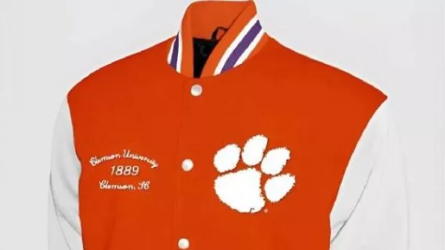 Clemson Tigers Franchise Club Orange Varsity Jacket worn by Christian ...