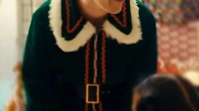 Green Shearling Christmas Coat worn by Elf (Andrew Hollinger) in Film ...