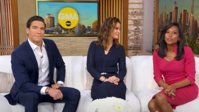 Robe Nora Gardner Plaza portée par Rachel Scott vue dans Good Morning ...