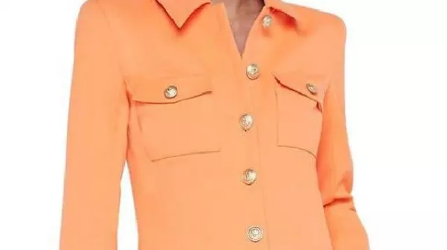 America’s Newsroom Dana Perino Orange Twill Jacket | Spotern