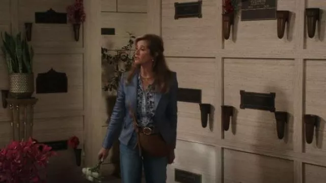 AllSaints Half Moon Leather Shoulder Bag worn by Charlotte Miller ...