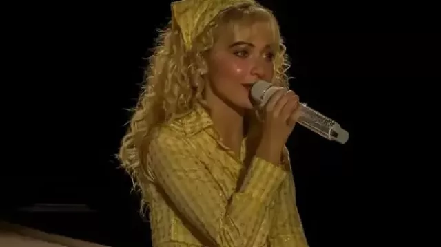 Sabrina Carpenter Austin City Limits Yellow Shirt worn by Self (Sabrina ...