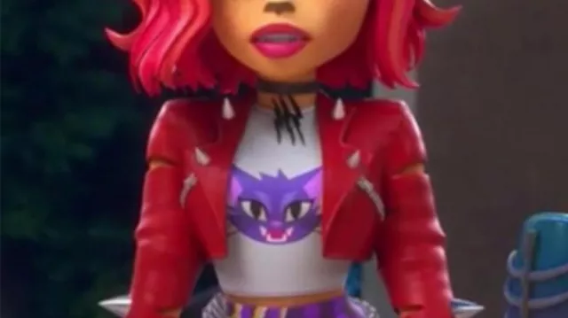 Toralei Stripe Monster High S02 Red Leather Jacket (Salena Qureshi) in ...