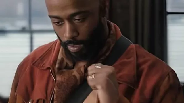 LaKeith Stanfield Play Dirty 2025 Brown Suede Jacket | Spotern