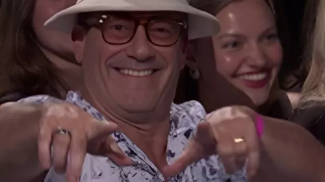 SNL 51 Jon Hamm Blue Graphics Shorts Set as seen in Saturday Night Live ...