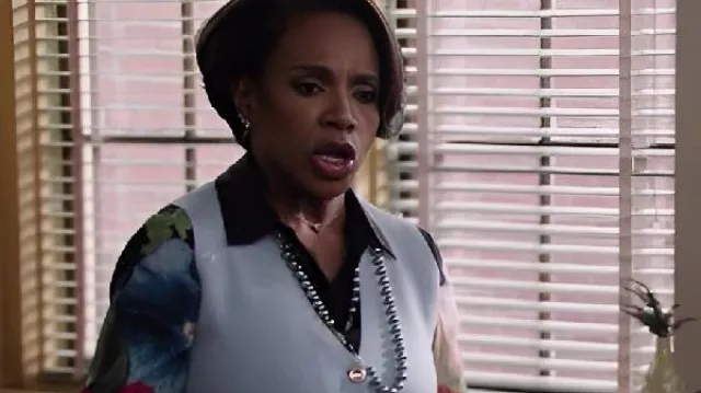 Abbott Elementary S05 Barbara Howard Blue Vest worn by Barbara Howard ...