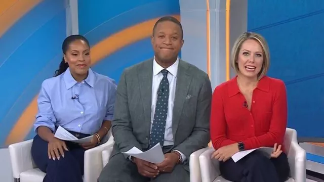 J. Crew Collared Button-up Sweater worn by Dylan Dreyer as seen in ...