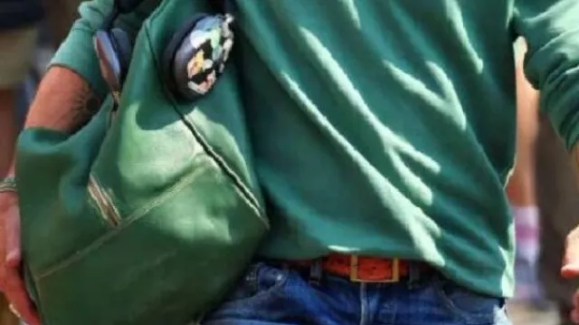 F1 The Movie Brad Pitt Green Bag worn by Sonny Hayes (Brad Pitt) as ...