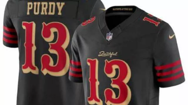 San Francisco 49ers Brock Purdy Black 2025 Rivalries Collection Jersey ...