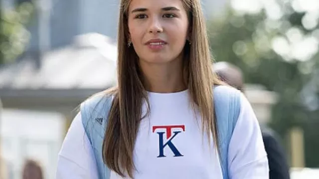 Kai Trump Ryder Cup 2025 White Sweatshirt of Kai Madison Trump in I ...