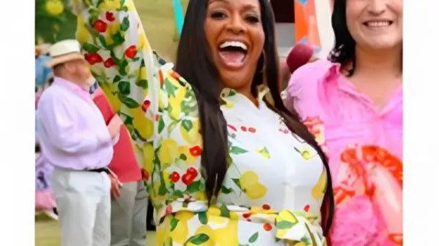 GBBO Season 16 Alison Hammond Lemons And Cherries Print Shirt Dress ...