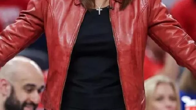 Red Leather Jacket worn by Stephanie Swift in Stephanie White “LOCKER ...