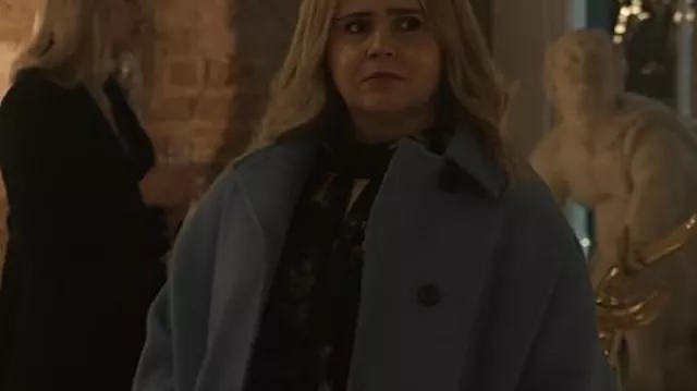 Twelve Dates ‘Til Christmas Mae Whitman Blue Coat worn by Kate (Mae ...