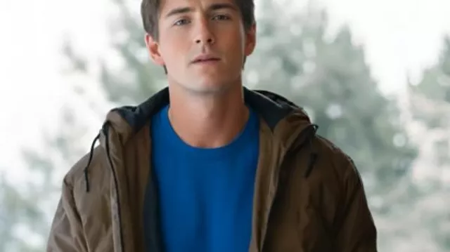 A Make or Break Holiday 2025 Evan Roderick Brown Puffer Jacket worn by ...