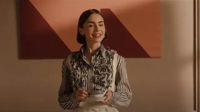 Paul Smith Shirt worn by Emily Cooper (Lily Collins) as seen in Emily ...