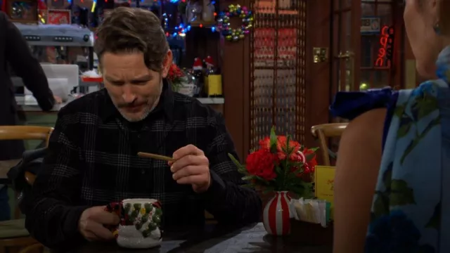 Vince Plaid Corduroy Button-Up Shirt worn by Daniel Romalotti ( Michael ...