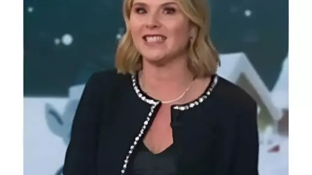 The Today Show 2025 Jenna Bush Hager Black Jacket worn by Jenna Bush ...