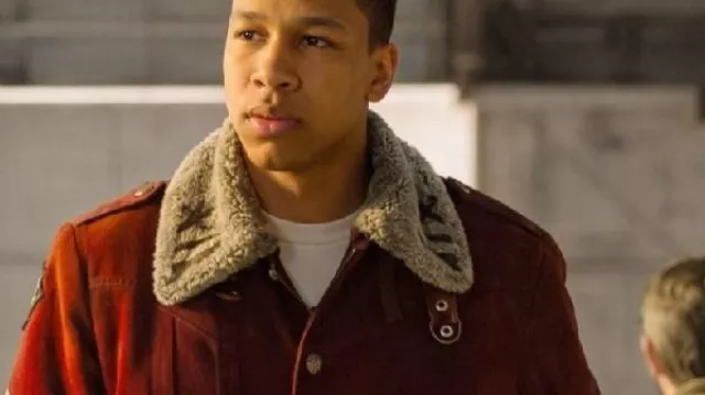 Fallout S02 Maximus Shearling Collar Red Jacket as seen in Fallout (S02 ...