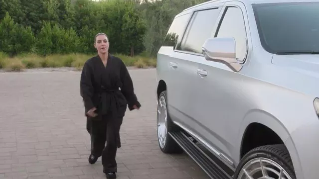 Chrome Hearts Black Hotel Slippers worn by Kim Kardashian as seen in ...