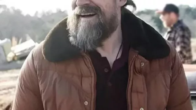 Stranger Things S5 David Harbour Brown Puffer Jacket worn by Jim Hopper ...