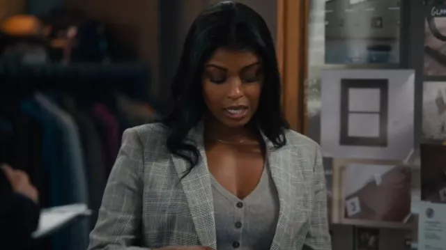 Majorelle Rhea Blazer worn by Daphne Forrester (Javicia Leslie) as seen ...