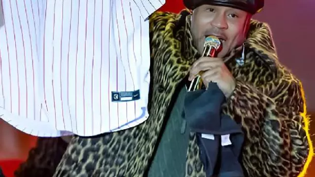 LL Cool J NYE Concert Leopard Print Coat in Eminem and LL COOL J ...