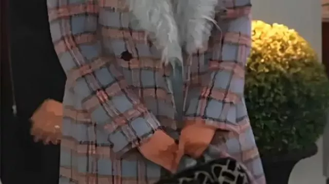 Fur Trim Plaid Coat (Chelsea Hamilton) Beyond the Gates | Spotern