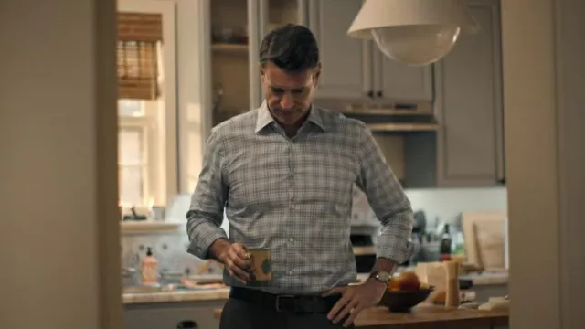 Eton Prince of Wales Check Twill Shirt worn by Malcolm (Scott Foley) as ...