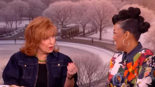 Cinq a Sept Holly Denim Jacket worn by Joy Behar as seen in The View on ...