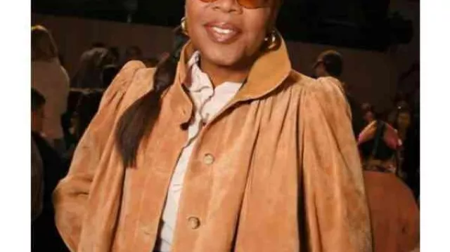 Paris Fashion Week 2026 Oprah Winfrey Cropped Suede Jacket | Spotern