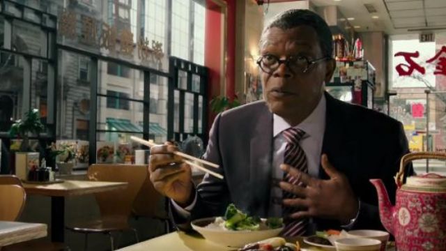 The black round eyeglasses worn by Augustus Gibbons (Samuel L. Jackson ...