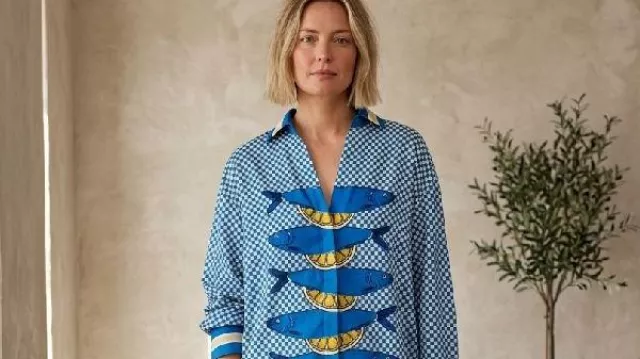 Below Deck Down Under S04 Daisy Kelliher Fish Printed Pajamas worn by ...