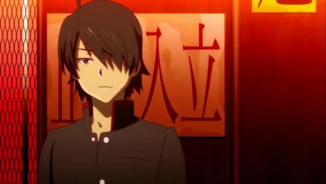 The cosplay in the school uniform of Araragi Koyomi in Bakemonogatari ...